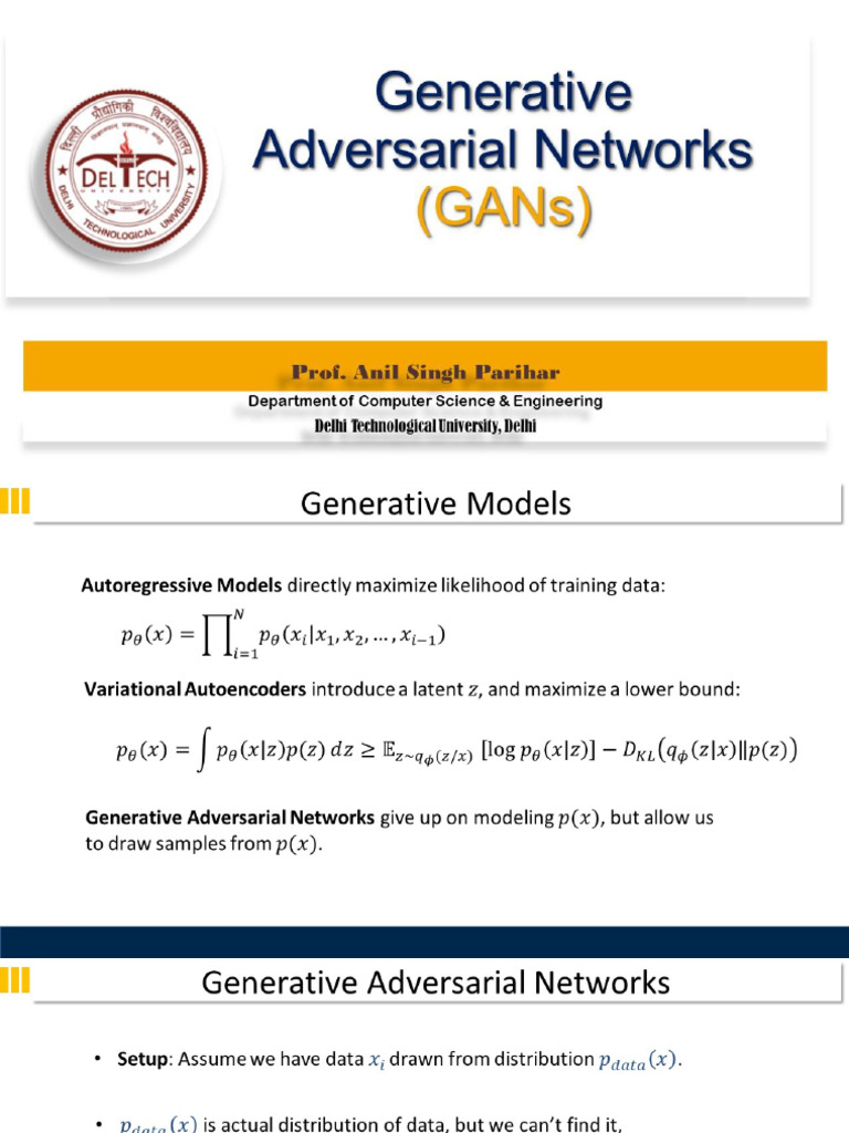 Introduction To GANs - New | PDF