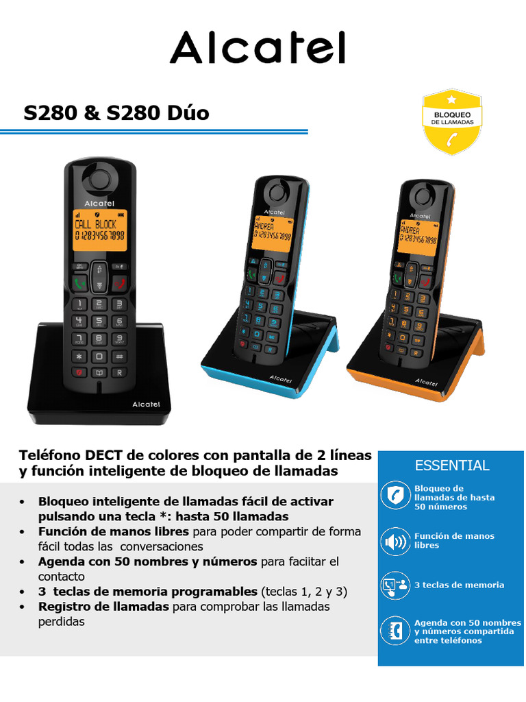 Alcatel HomeBusiness S280 Características ES | PDF | Informática ...