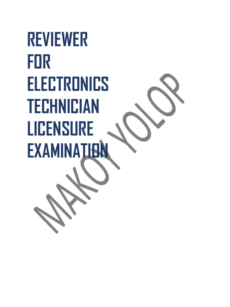 Ect Reviewer | PDF | Series And Parallel Circuits | Capacitor