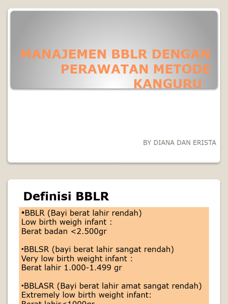 MANAJEMEN BBLR DENGAN PERAWATAN METODE KANGURU (1) | PDF