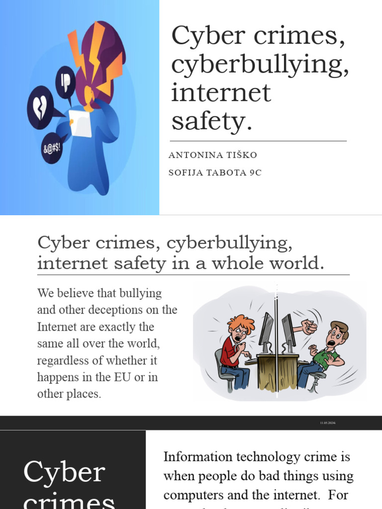 Cyber Crimes, Cyberbullying, Internet Safety | PDF
