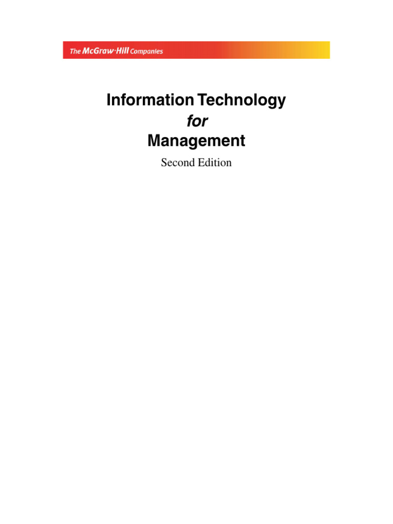 IT for Management: Second Edition Guide | PDF | Computer Network ...