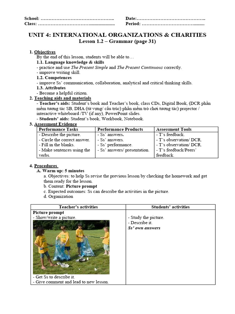 Unit 4 Lesson 1.2 Grammar | Download Free PDF | Pedagogy | Human Communication