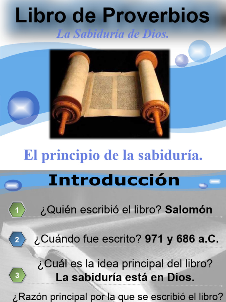 01 - El Principio de La Sabiduría | PDF | Libro de proverbios | Libros ...
