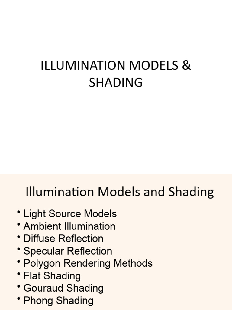 Unit-4 Illumination & Colour Models | PDF | Color | Rgb Color Model