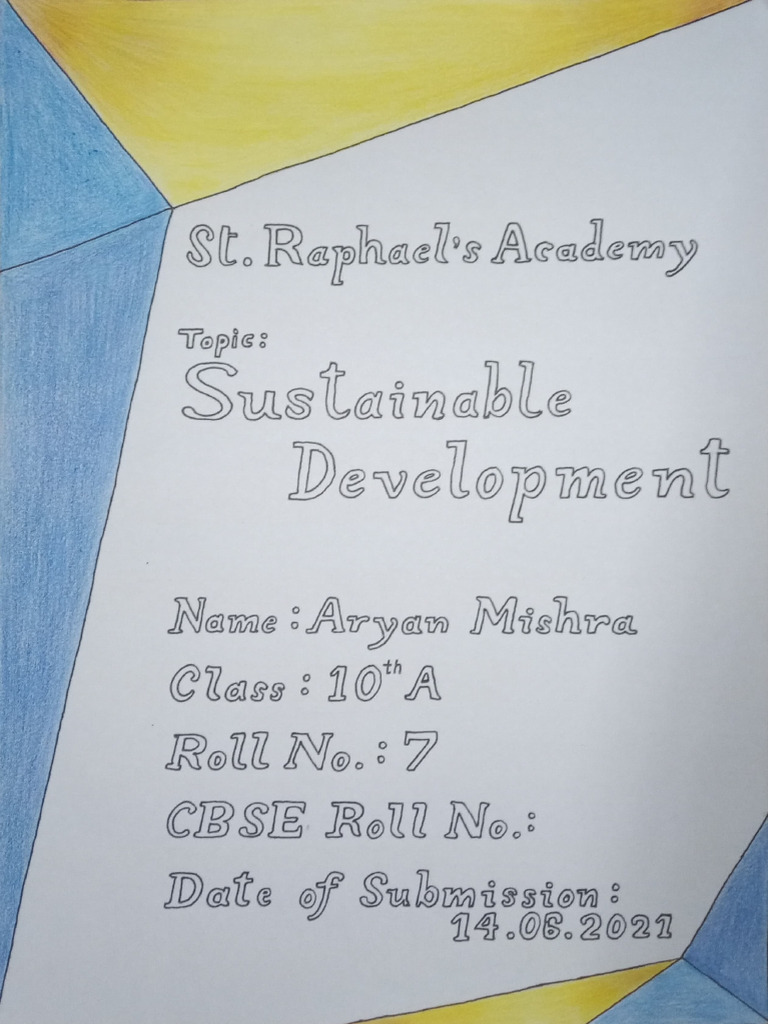 Sustainable Development Project Class 10 | PDF | Social Science | Wellness