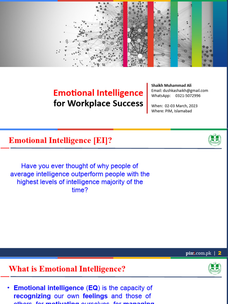 1. Emotional Intelligence for Workplace Success - Mar 2023 | PDF ...