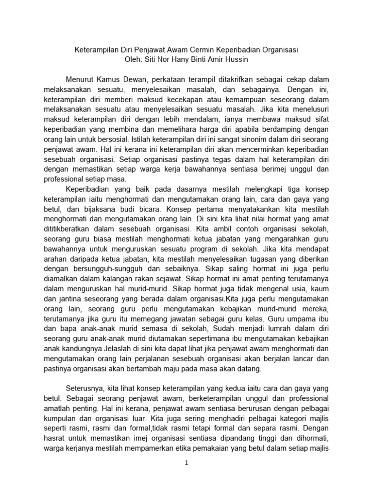 Tugasan Individu-Esei Pendek | PDF