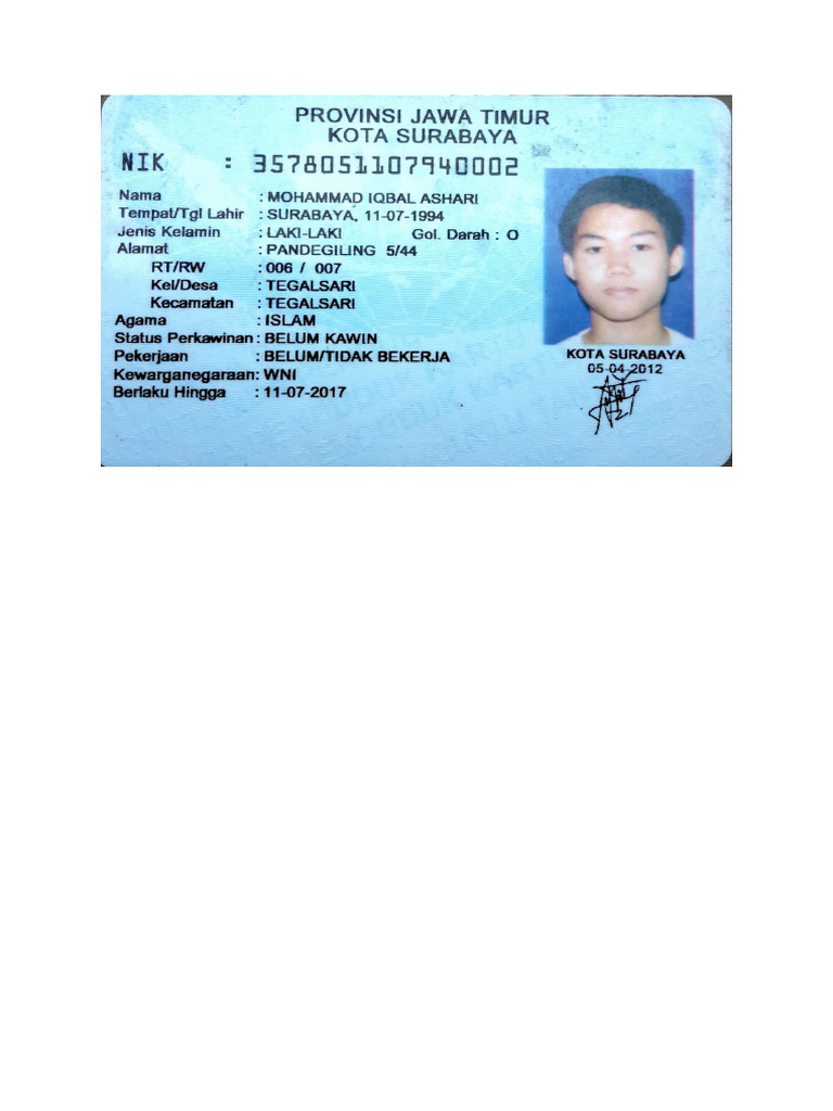 KTP, NPWP, Ijazah Sma, Foto 3X4 | PDF