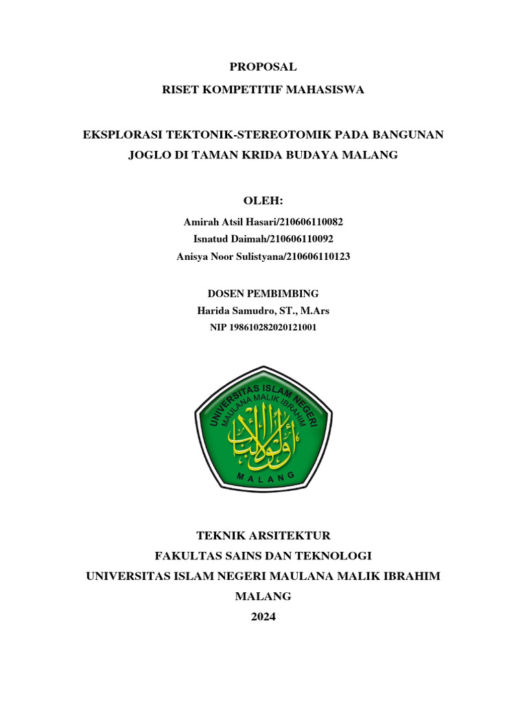 Proposal Kelompok 1 | PDF