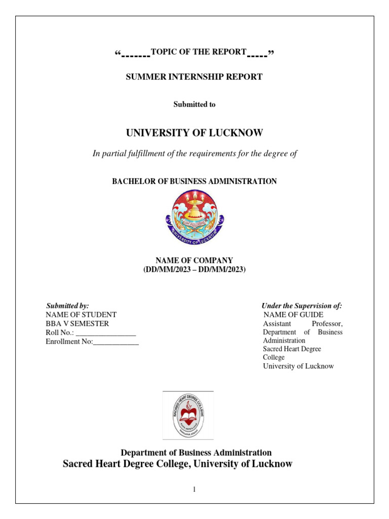 Internship Report Initial Format | PDF | Behavior Modification