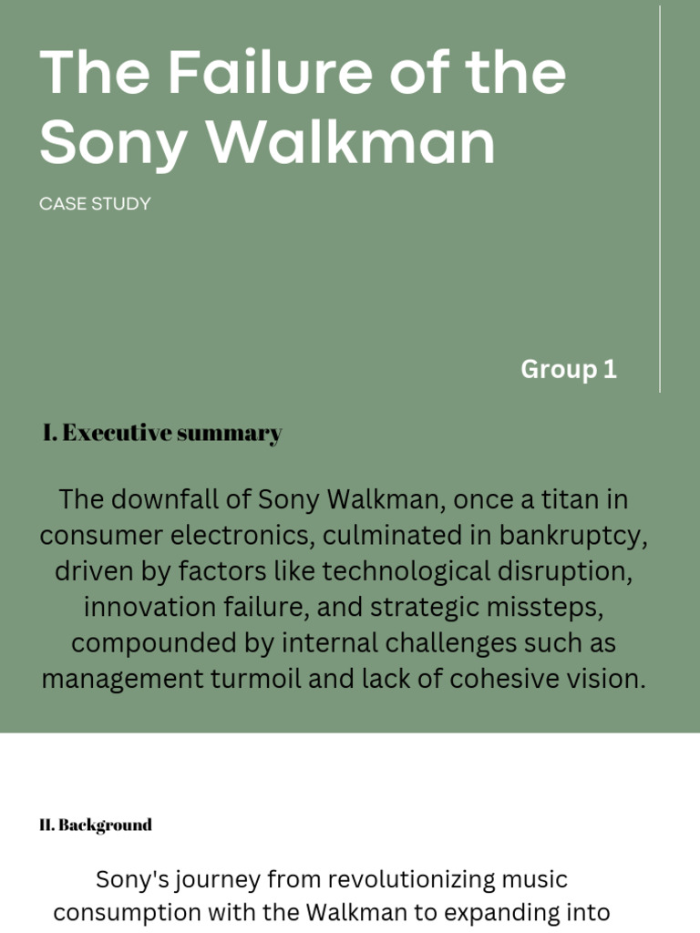 Group 1 CASE STUDY | PDF | Innovation | Sony