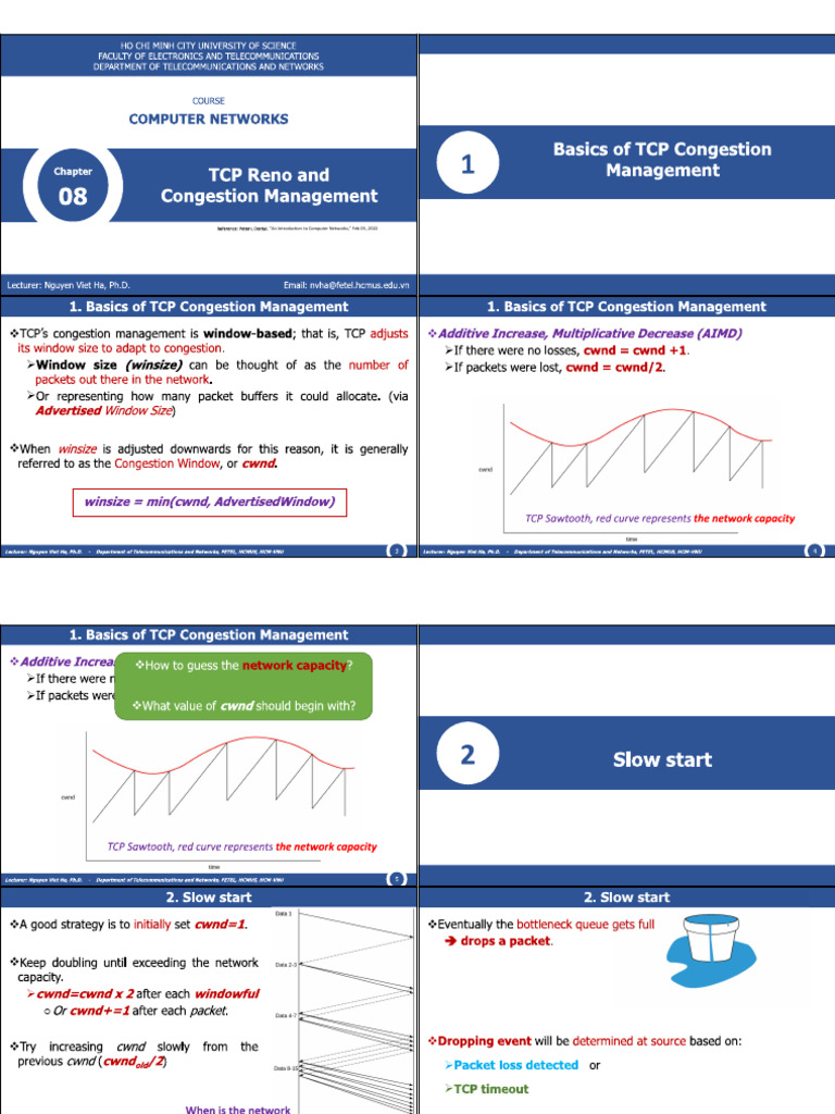 Chapter8-TCP Reno and Congestion Management-Mar2022 | PDF