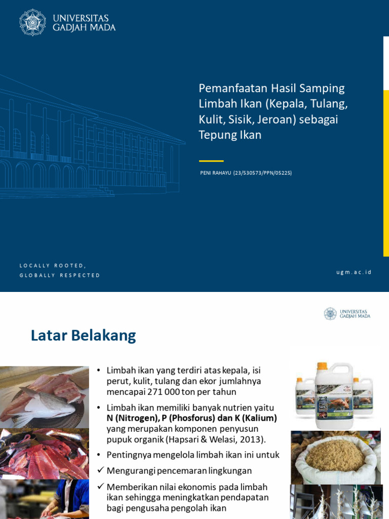 Pemanfaatan Hasil Samping Limbah Ikan (Kepala Jeroan Tulang Ekor) Sebagai Tepung Ikan | PDF