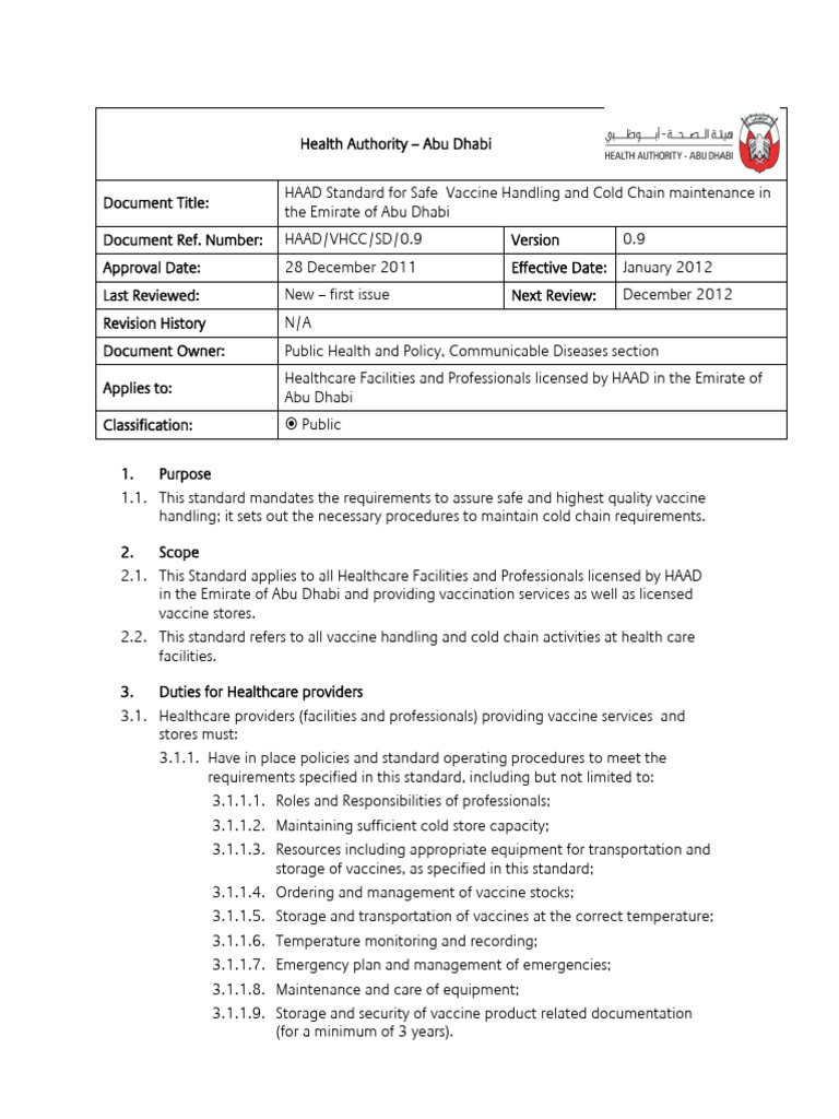 Safe Vaccine Handling and Cold Chain maintenance-1 | PDF | Vaccines ...