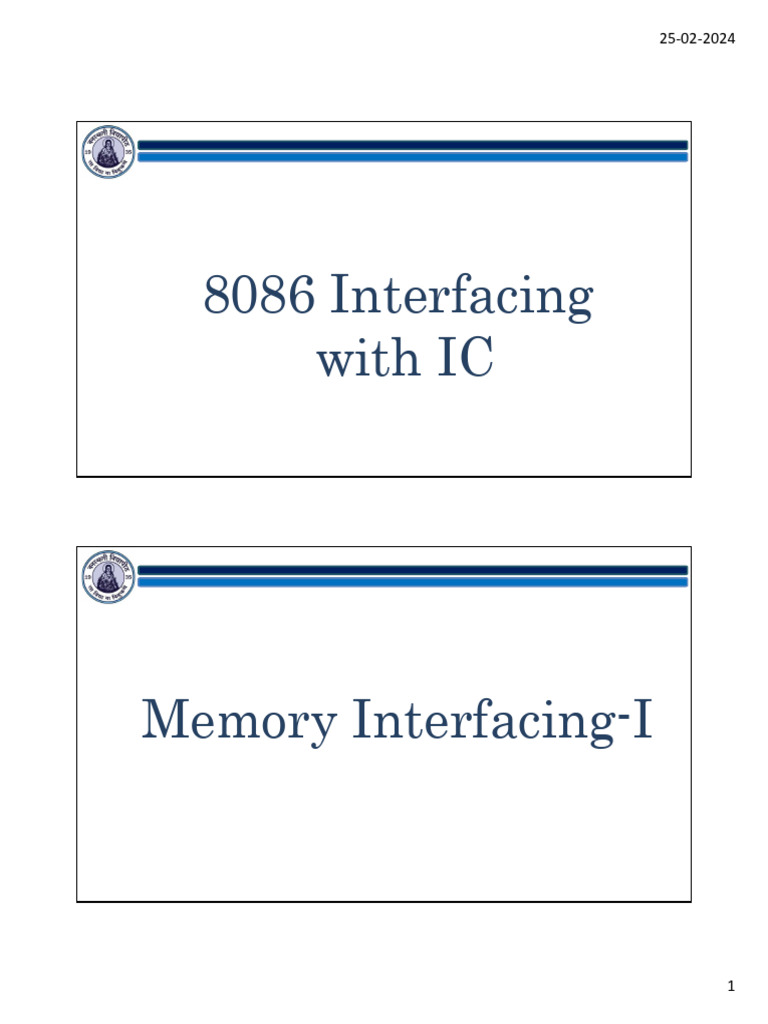 Memory - IO - 8255 Interfacing | PDF | Input/Output | Computer Architecture