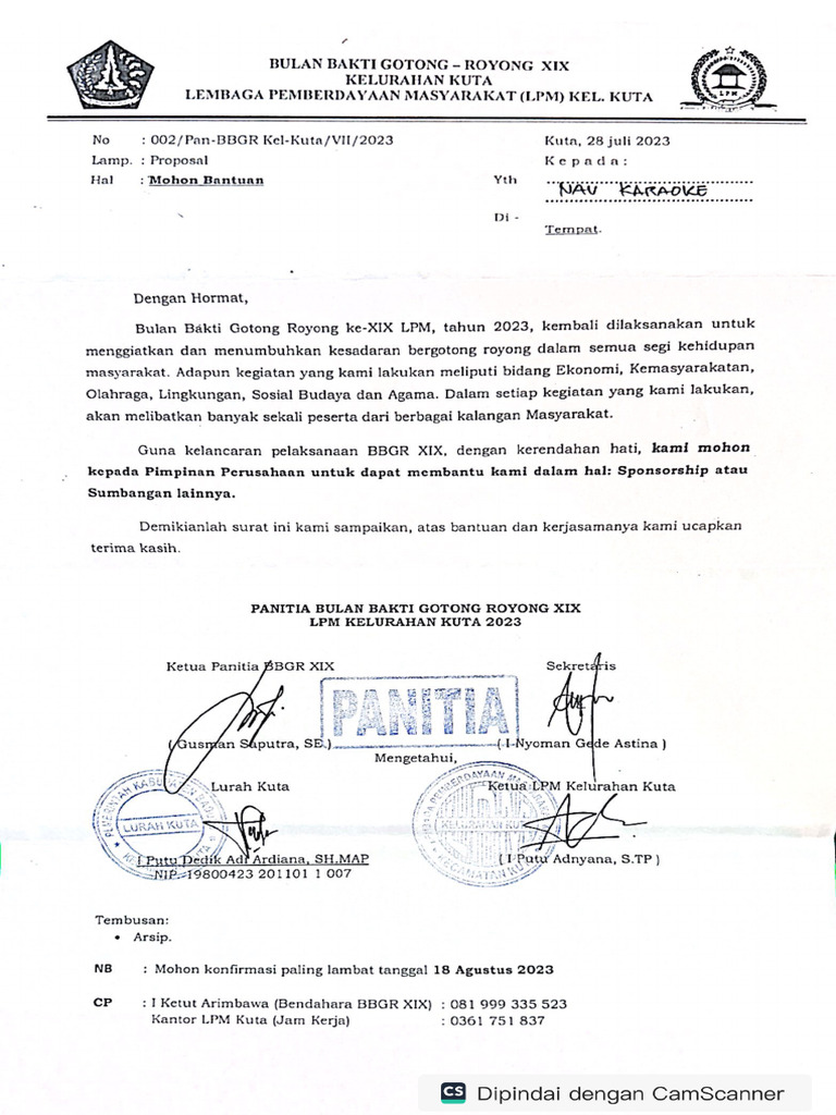 Proposal LPM Kuta | PDF