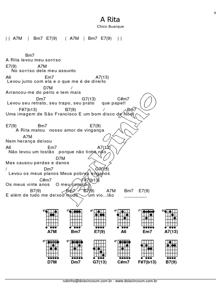 Chico Buarque - A Rita | PDF