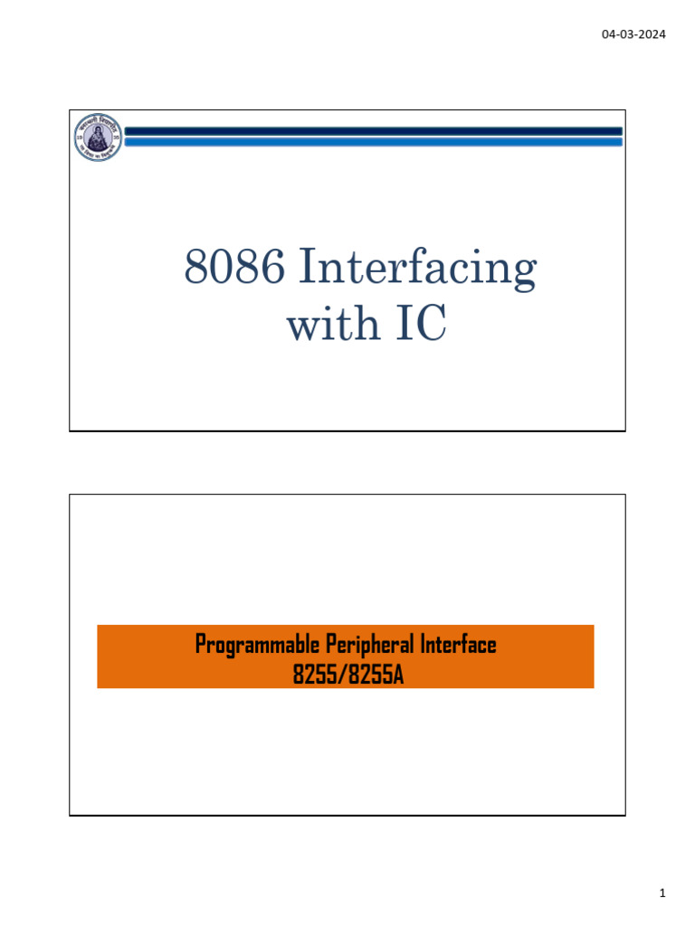 8086 Interfacing ICs | PDF | Input/Output | Integrated Circuit