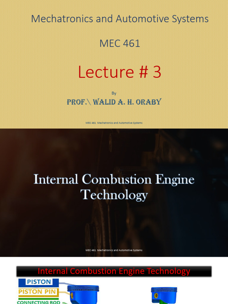 MEC 461 LEC-3 Mechatronics Automotive Systems | PDF