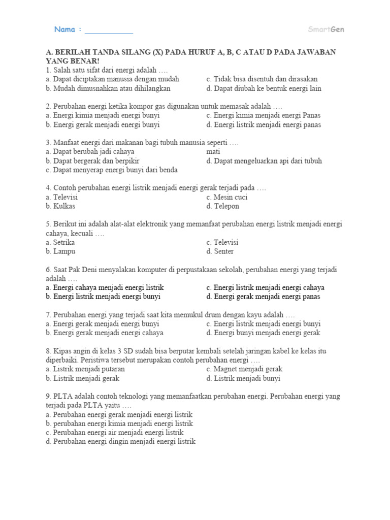 Soal Tema 6 Sub Tema 2 | PDF