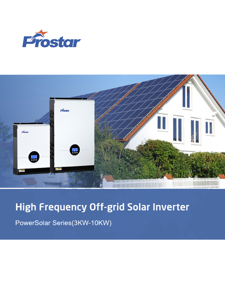 Prostar PIS Series High Frequency Solar Inverter Catalog (3kW-10kW) - 1 ...