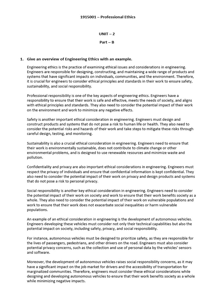 PE - Unit 2 (Part B & C)-1 | PDF | Morality | Rights