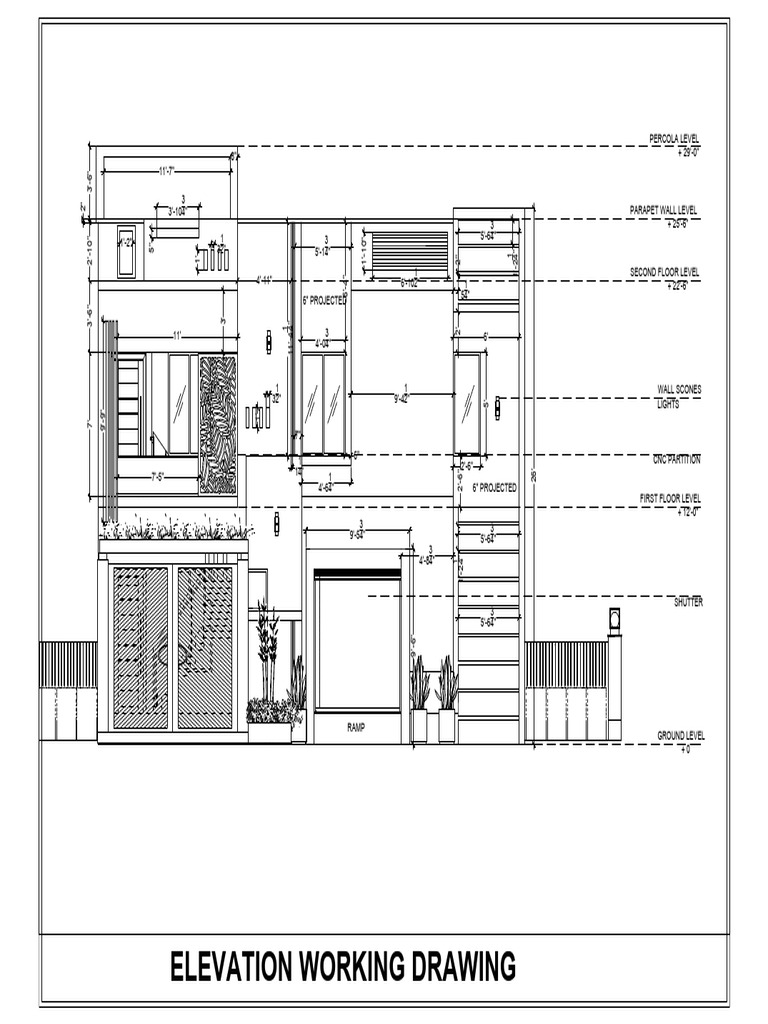 Elevation Working Drawing | Download Free PDF | Culture Of Queensland ...