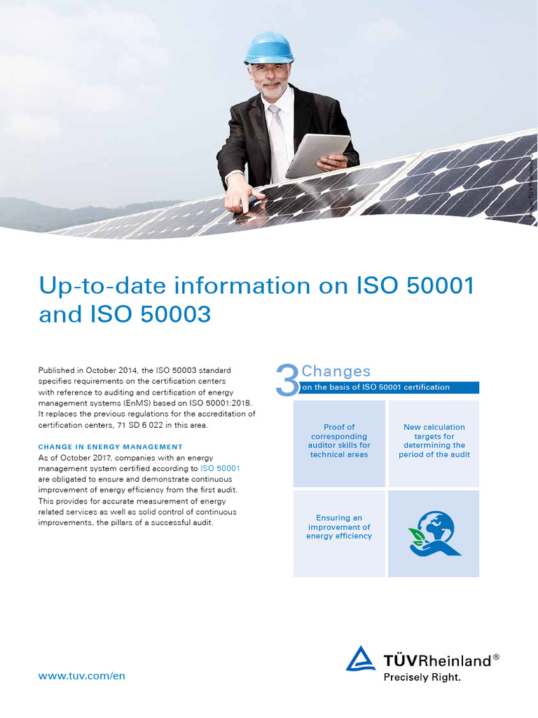 Tuv Rheinland Iso 50003 Infosheet en 2 | PDF | Audit | Certification