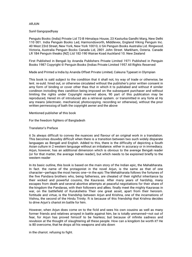 ARJUN (Own Book) | PDF | Mahabharata