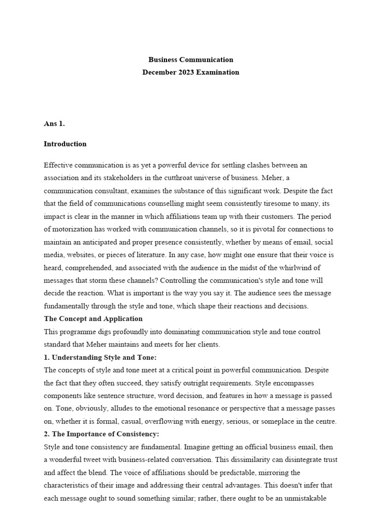 Business Communication SD | PDF | Communication | Archaeology