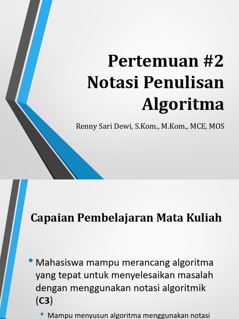 Pert 2 - Notasi Algoritma | PDF