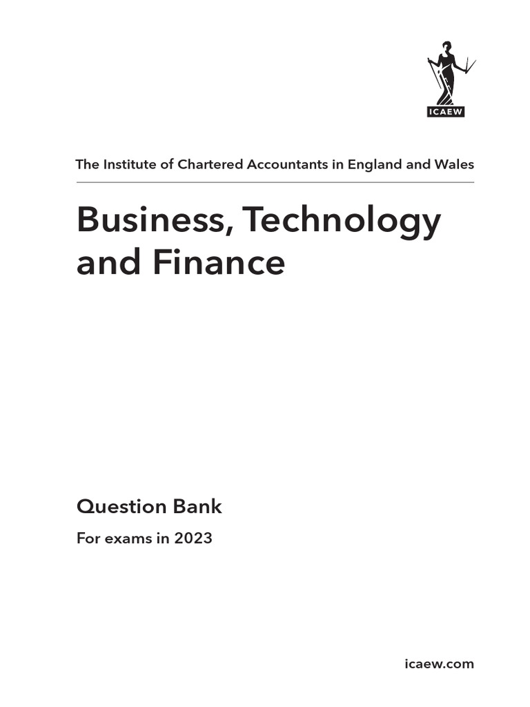 ICAEW BTF Question Bank 2023 | PDF | International Financial Reporting ...