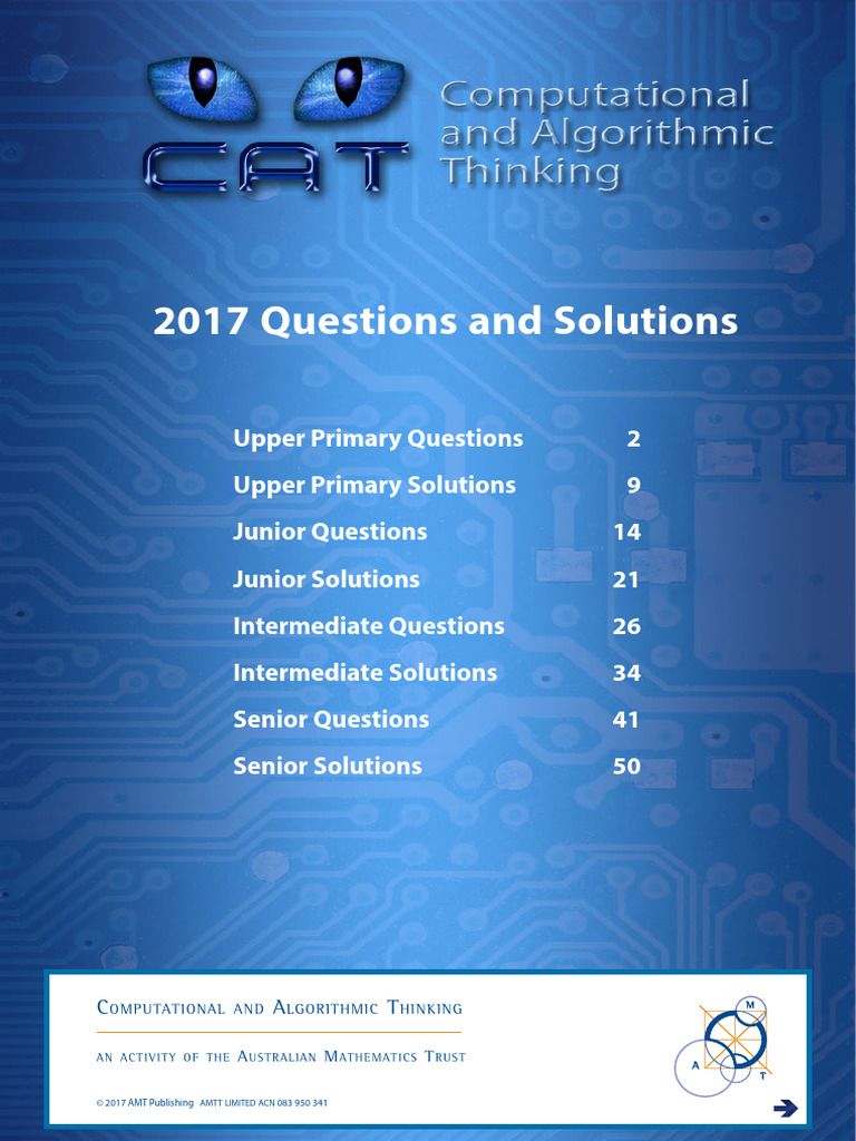 2017 CAT questions and solutions | PDF | Algorithms