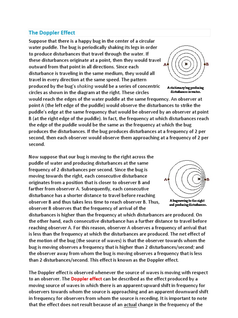 The Doppler Effect | Download Free PDF | Doppler Effect | Sound