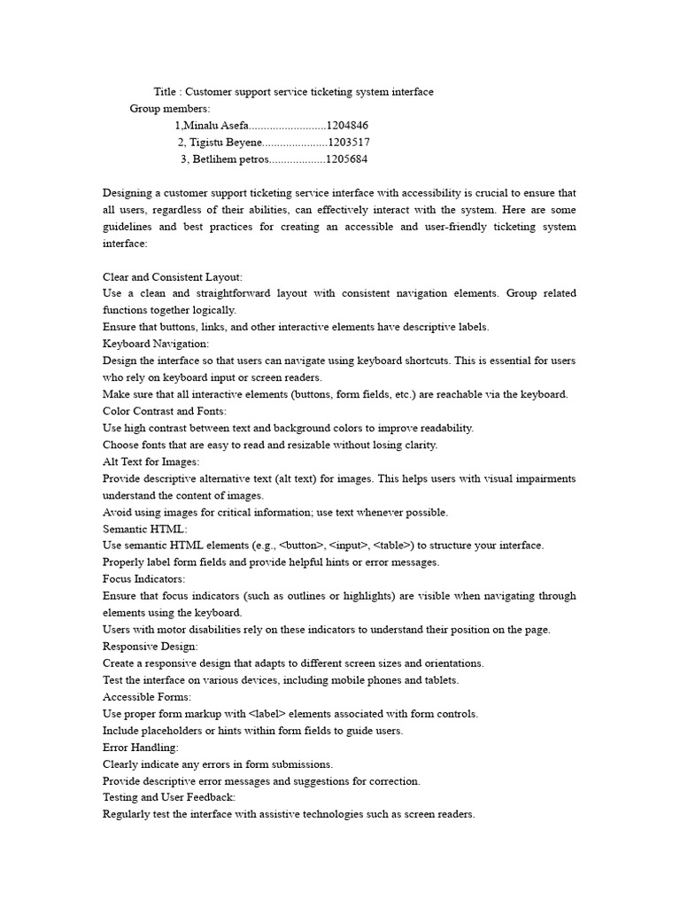 Customer Support Ticketing System | PDF | Html | User Interface