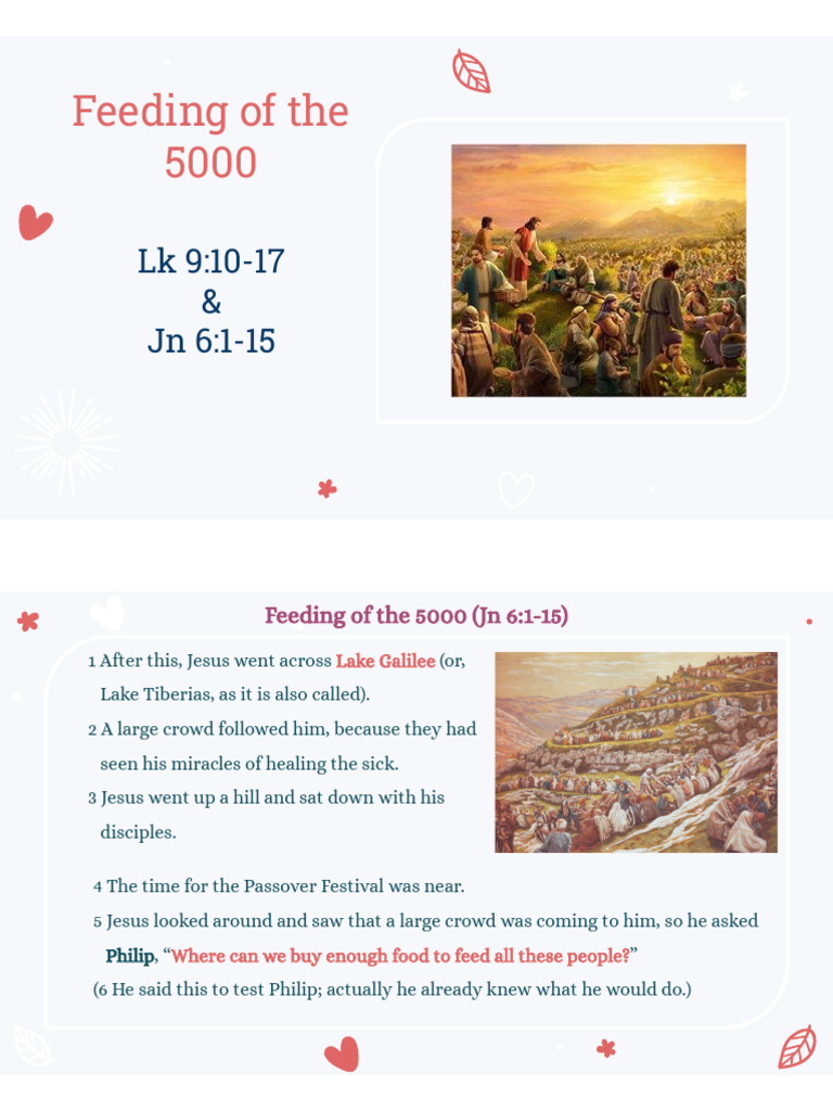 15 Feeding of the 5000 | PDF | Eucharist | Christian Belief And Doctrine