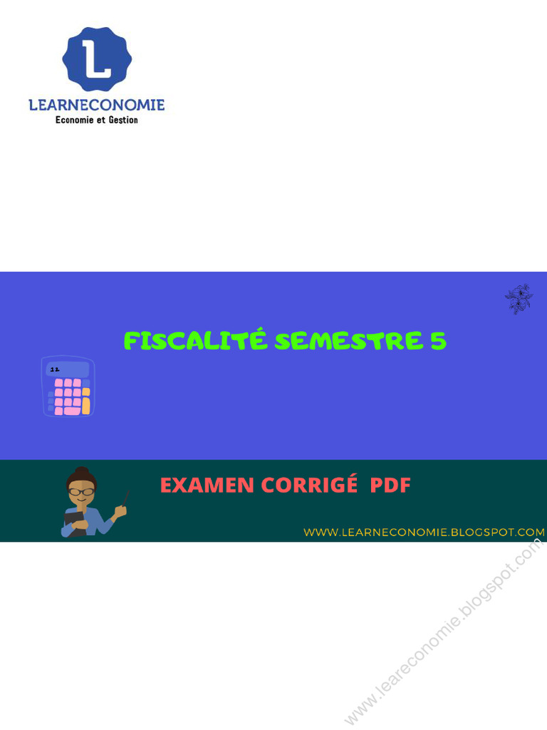 Examen de Fiscalite Dentreprise S5 | PDF