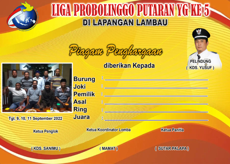 Piagam Merpati Balab Baru Ok | PDF