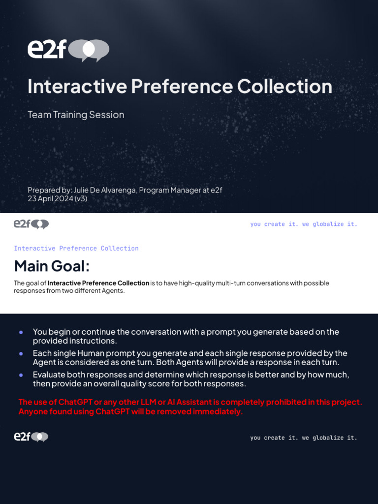 Training - Interactive Preference Collection | Download Free PDF ...