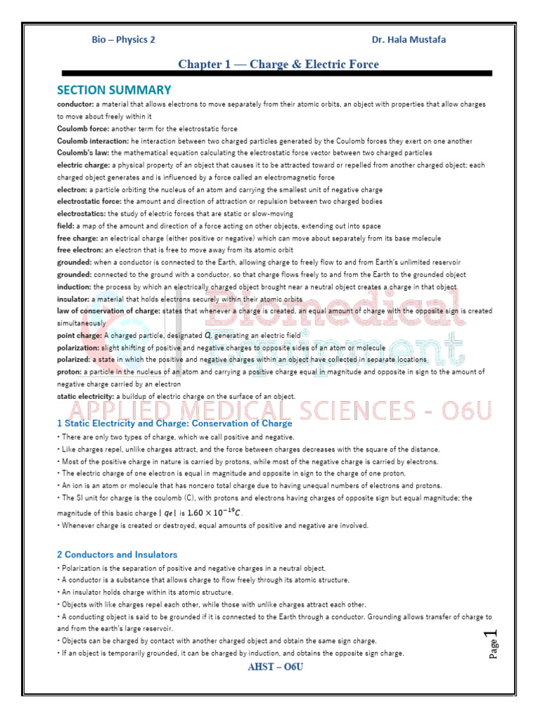 Charge and Electric Force Overview | PDF | Electric Charge | Force