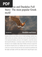 Daedalus and Icarus by Nick Pontikis | PDF | Minotaur | Theseus