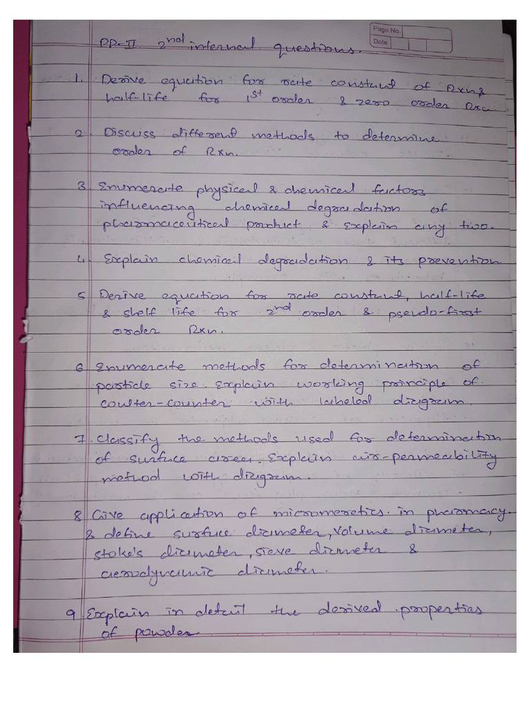 PP 2nd Internal Questions | PDF