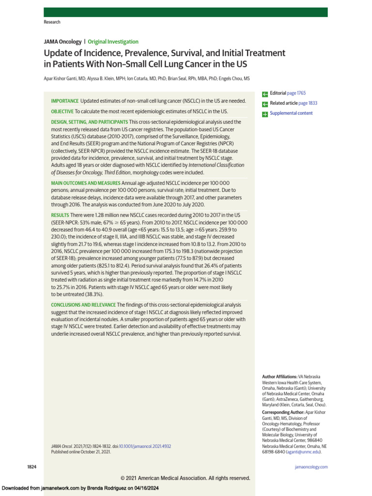 Jama Usa Trends | PDF | Epidemiology | Causes Of Death