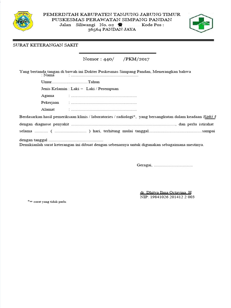 PDF Surat Keterangan Sakit | PDF