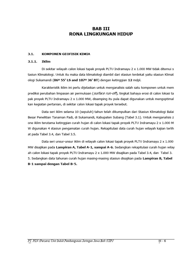 Rona Lingkungan Awal Pltu - 1 | PDF