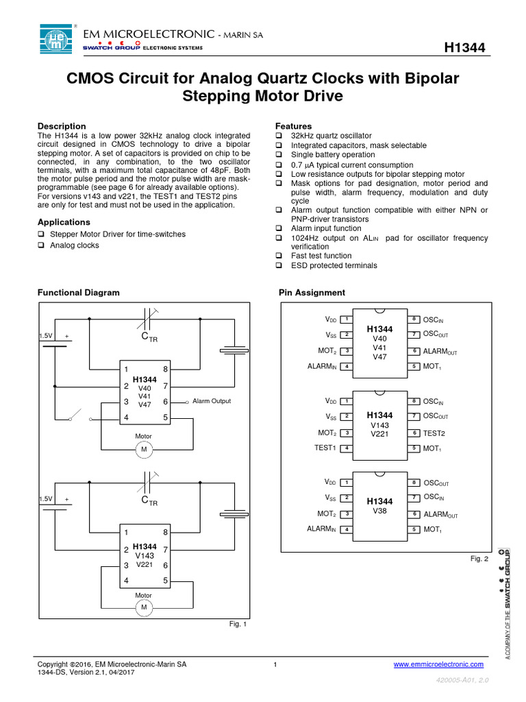 Circuit For Analog Quartz Clocks With Bipolar | Download Free PDF ...