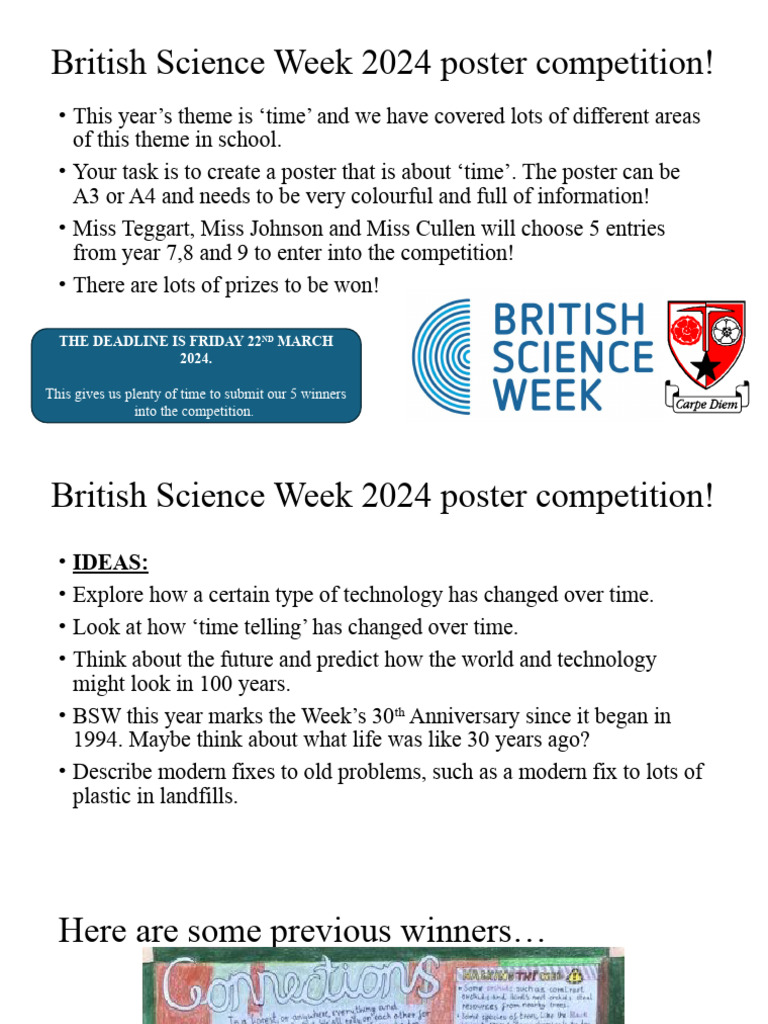 British Science Week 2024 Poster Contest | PDF
