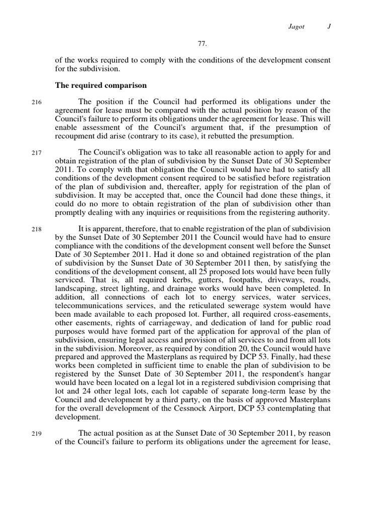 The Required Comparison: Jagot J | PDF | Private Law | Justice