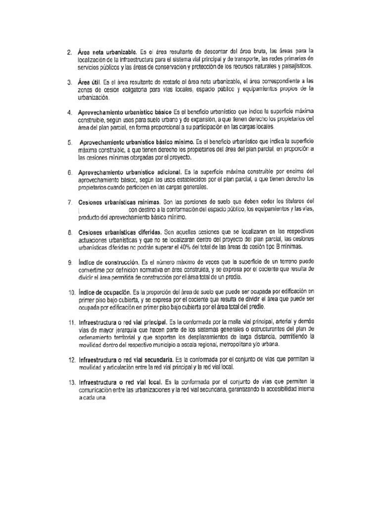 Definiciones Area Util, Io, Ic Otros | PDF